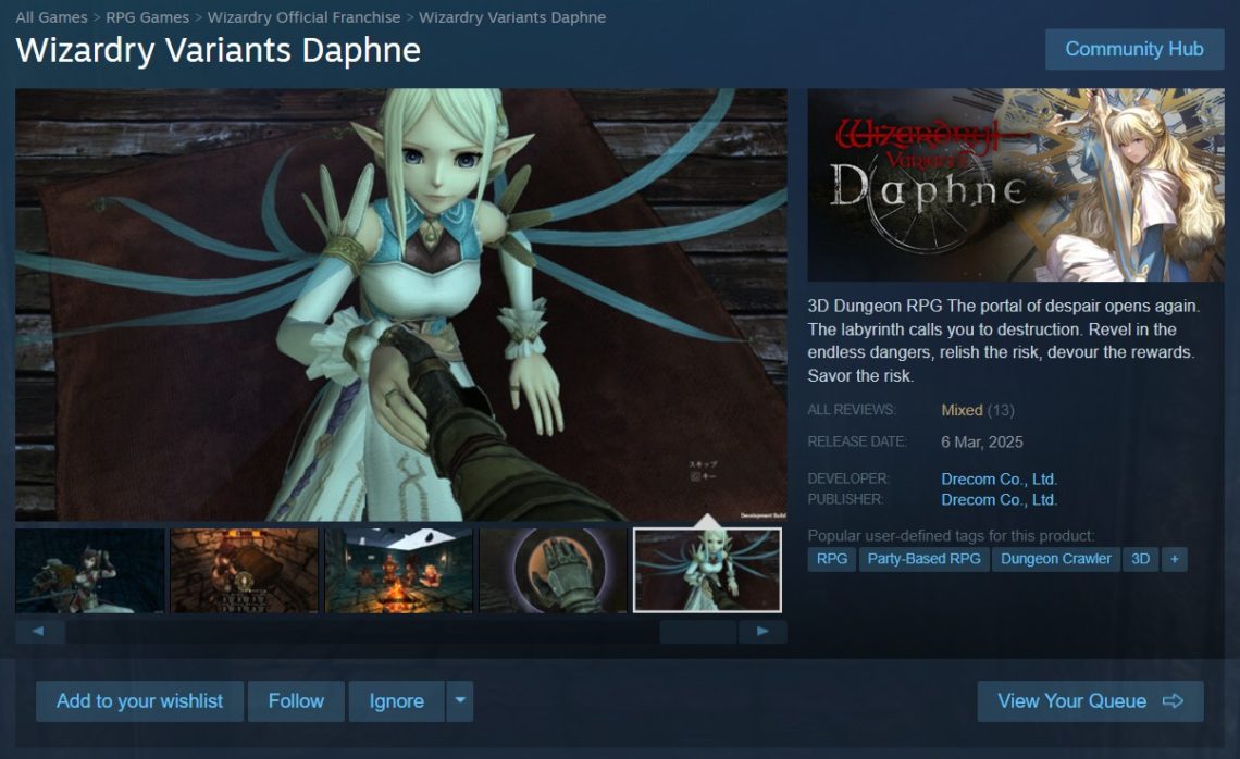 Wizardry Variants Daphne Akhirnya Sudah Tersedia di Steam! | GamerWK